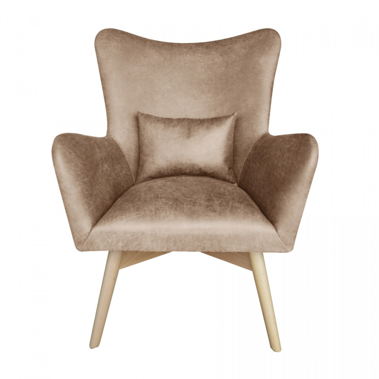 Fotel tapicerowany Wesley skóra naturalna - Happy Barok - MonkeyMachine.pl